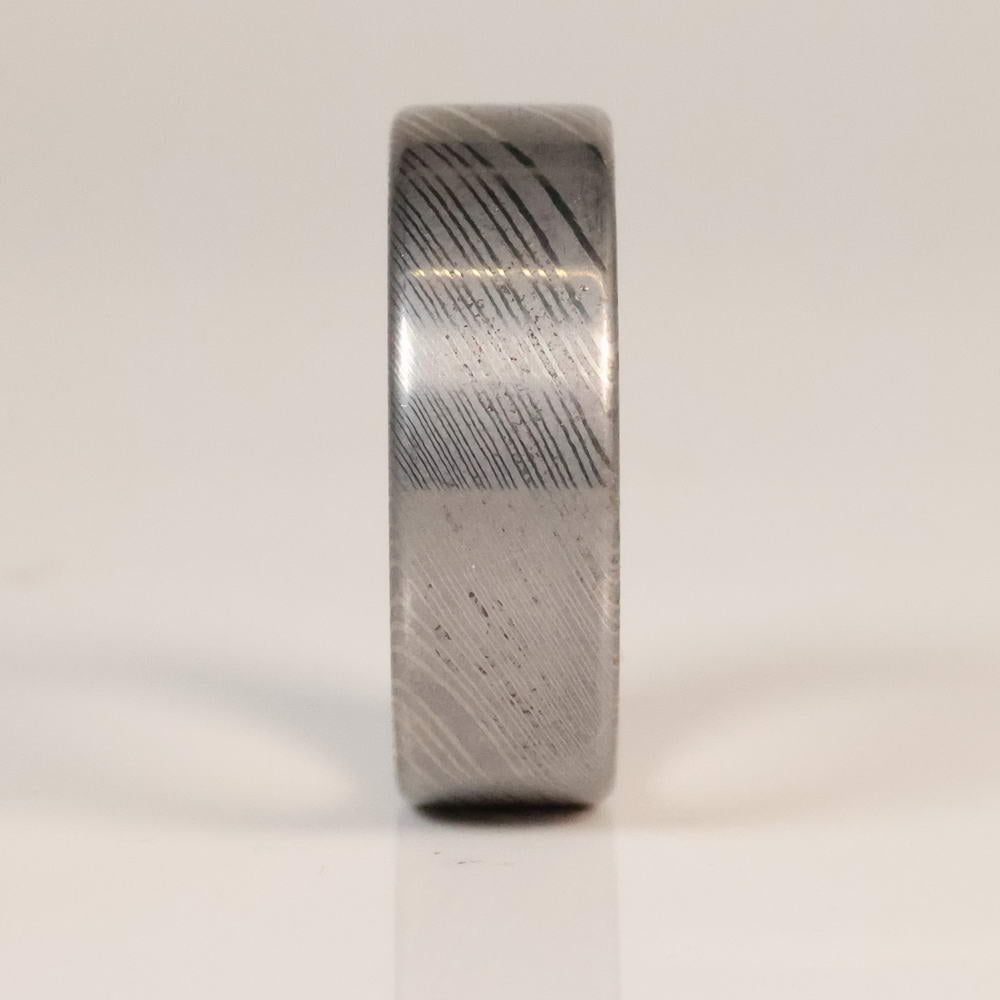 Damascus Wedding Ring with Gold Interior | Element Ring Co