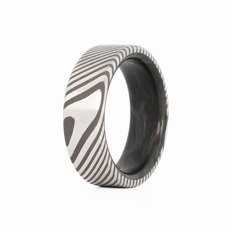 Damascus Steel Ring | Best Damascus Steel Men's Wedding Rings – Element ...