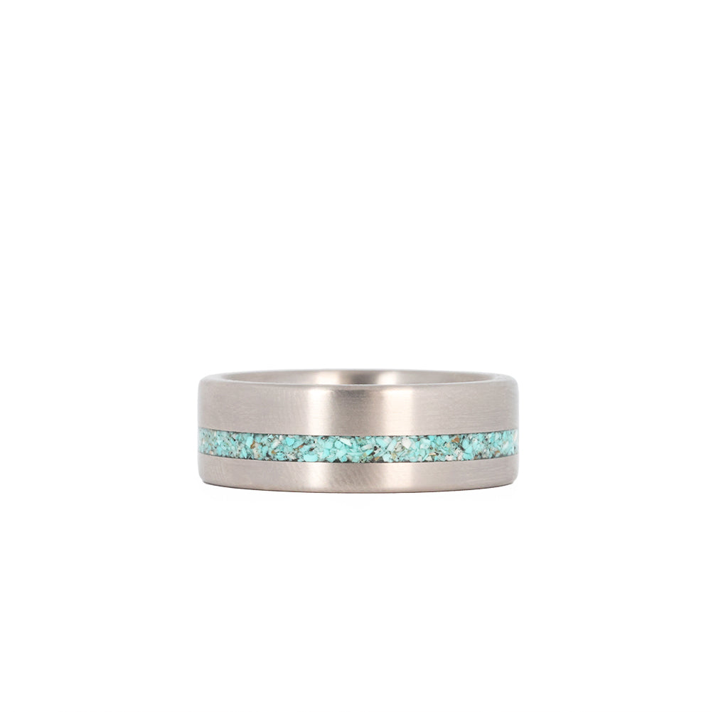 Crushed Turquoise Ring with Titanium | Element Ring Co